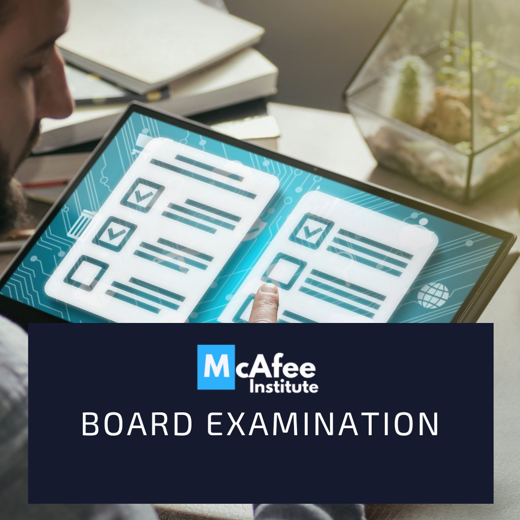 Board Examination – McAfee Institute