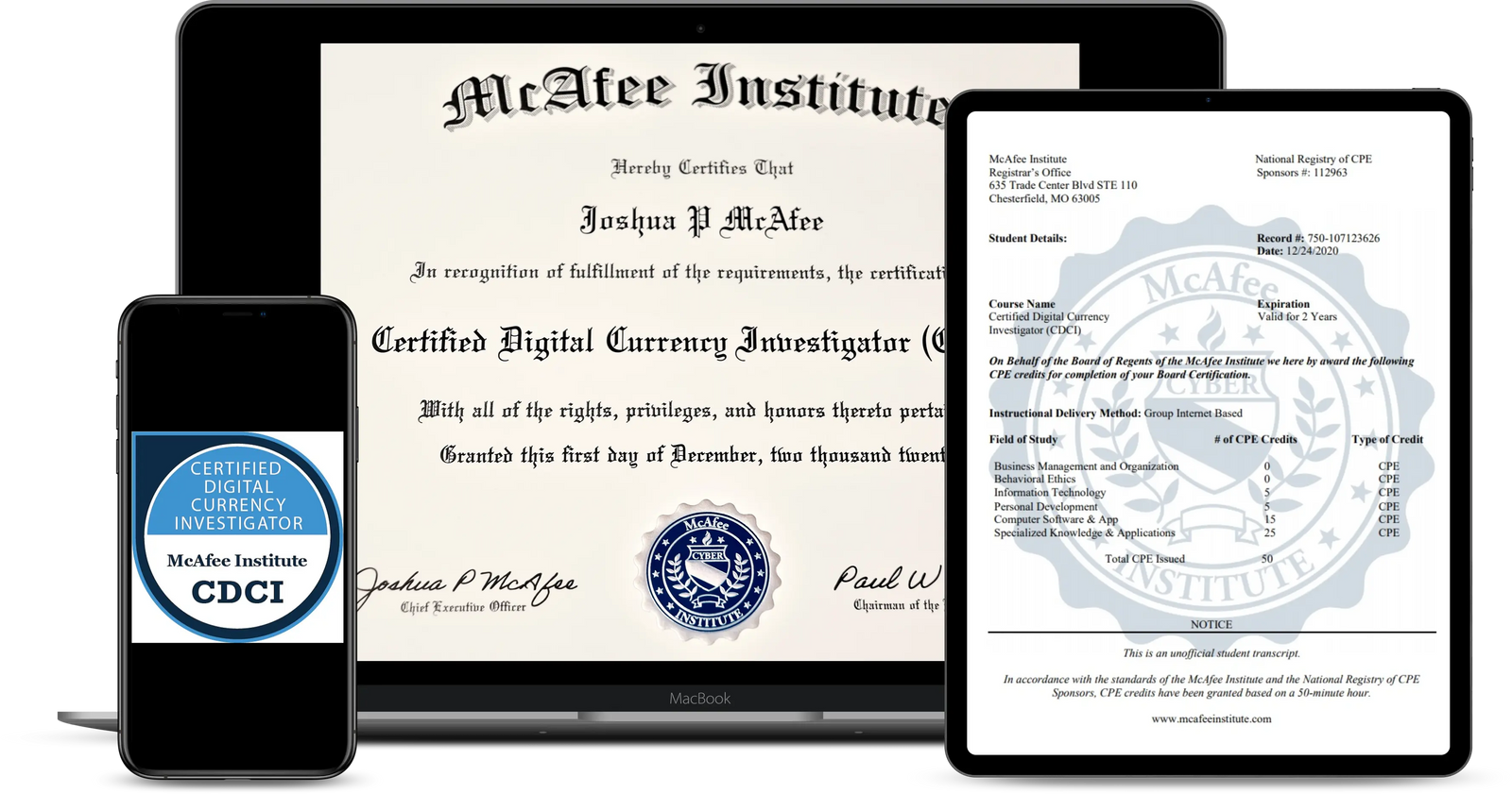 Certified Digital Currency Investigator (CDCI) – McAfee Institute